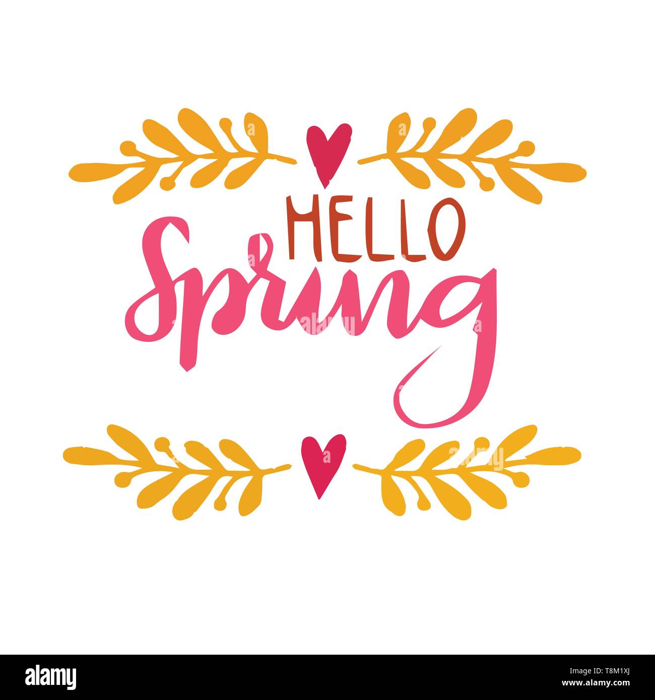 Hello spring banner design vector illustration Stock Vector Image & Art - Alamy