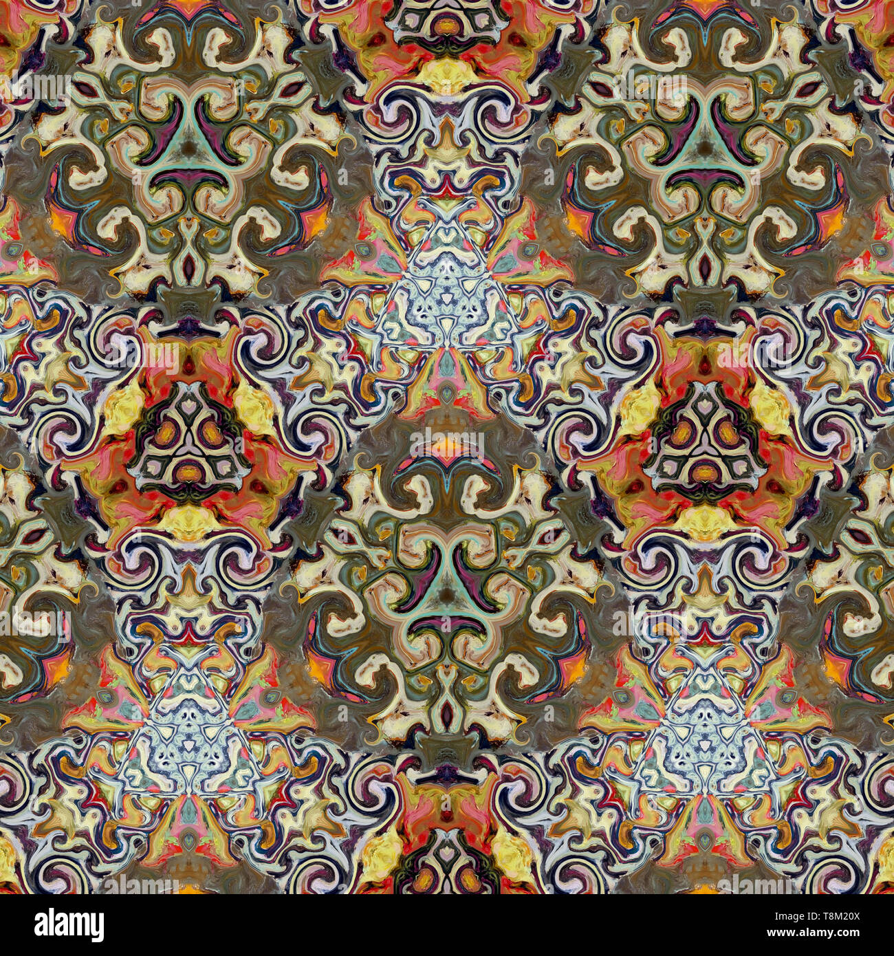 Fantasy style pastel colors pattern background. Watercolor and oil ...