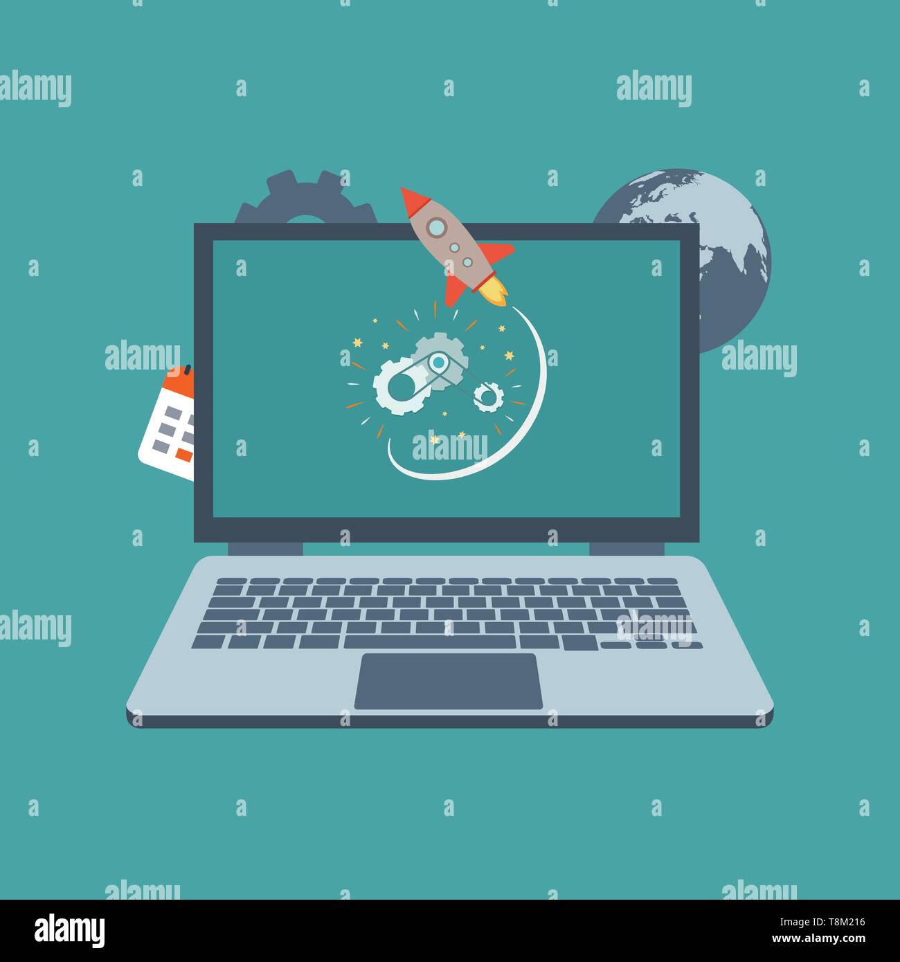 Modern web design concept - vector illustration Stock Vector Image & Art - Alamy