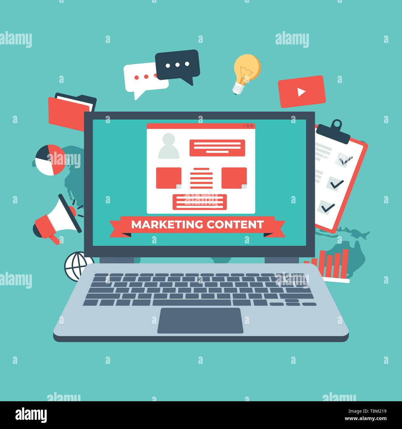 Modern web design concept - vector illustration Stock Vector Image & Art - Alamy