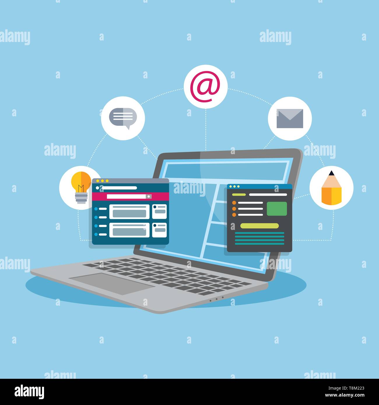 Modern web design concept - vector illustration Stock Vector Image ...