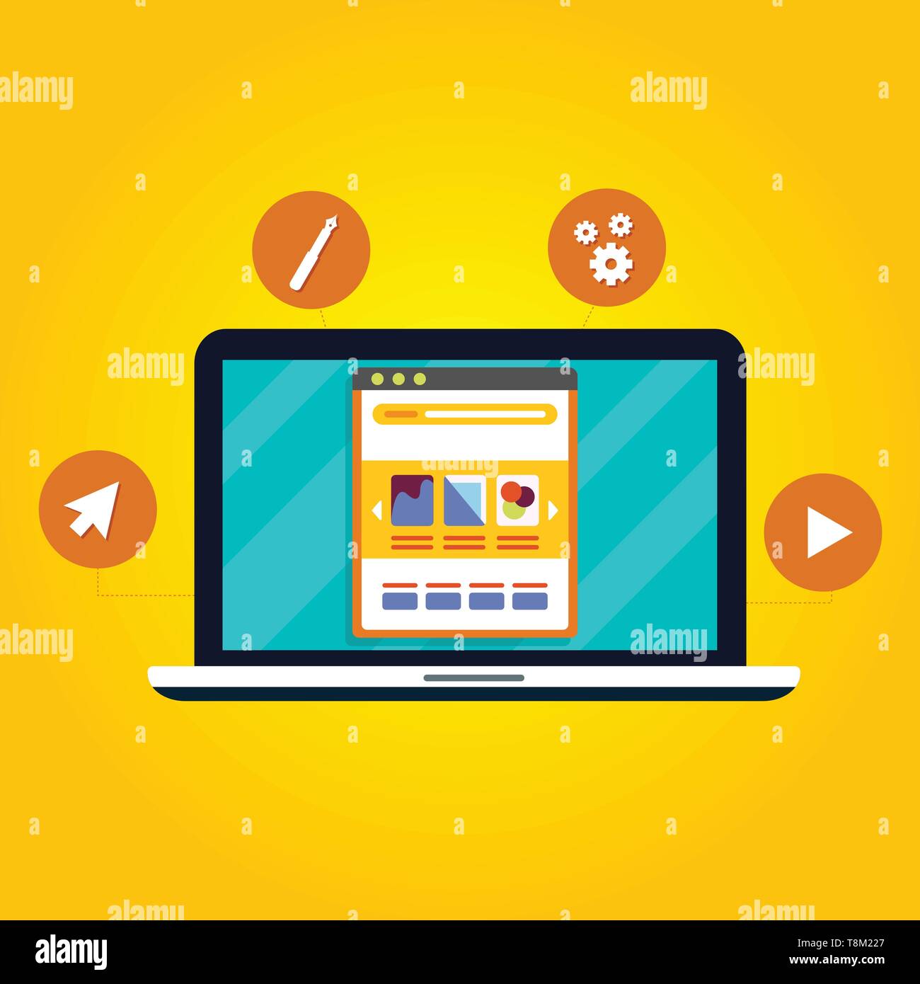 Modern web design concept - vector illustration Stock Vector Image & Art - Alamy