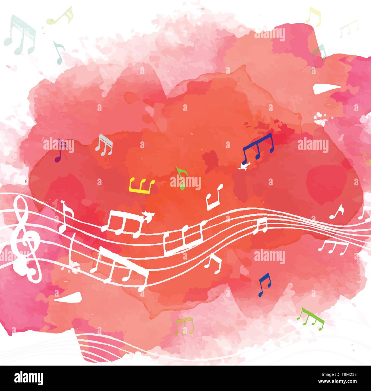 Music notes musical notes White background Vector illustrator Stock ...