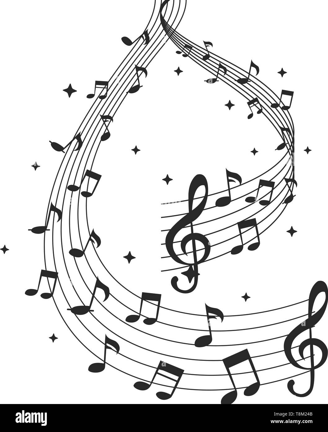 Music Note Clip Art Black And White