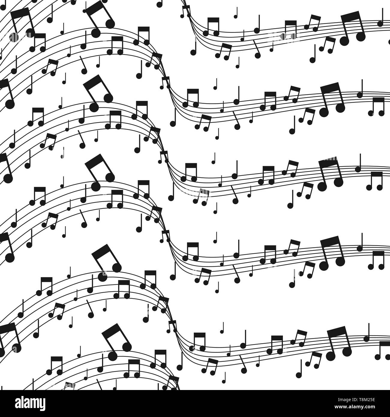 Music notes musical notes White background Vector illustrator Stock ...