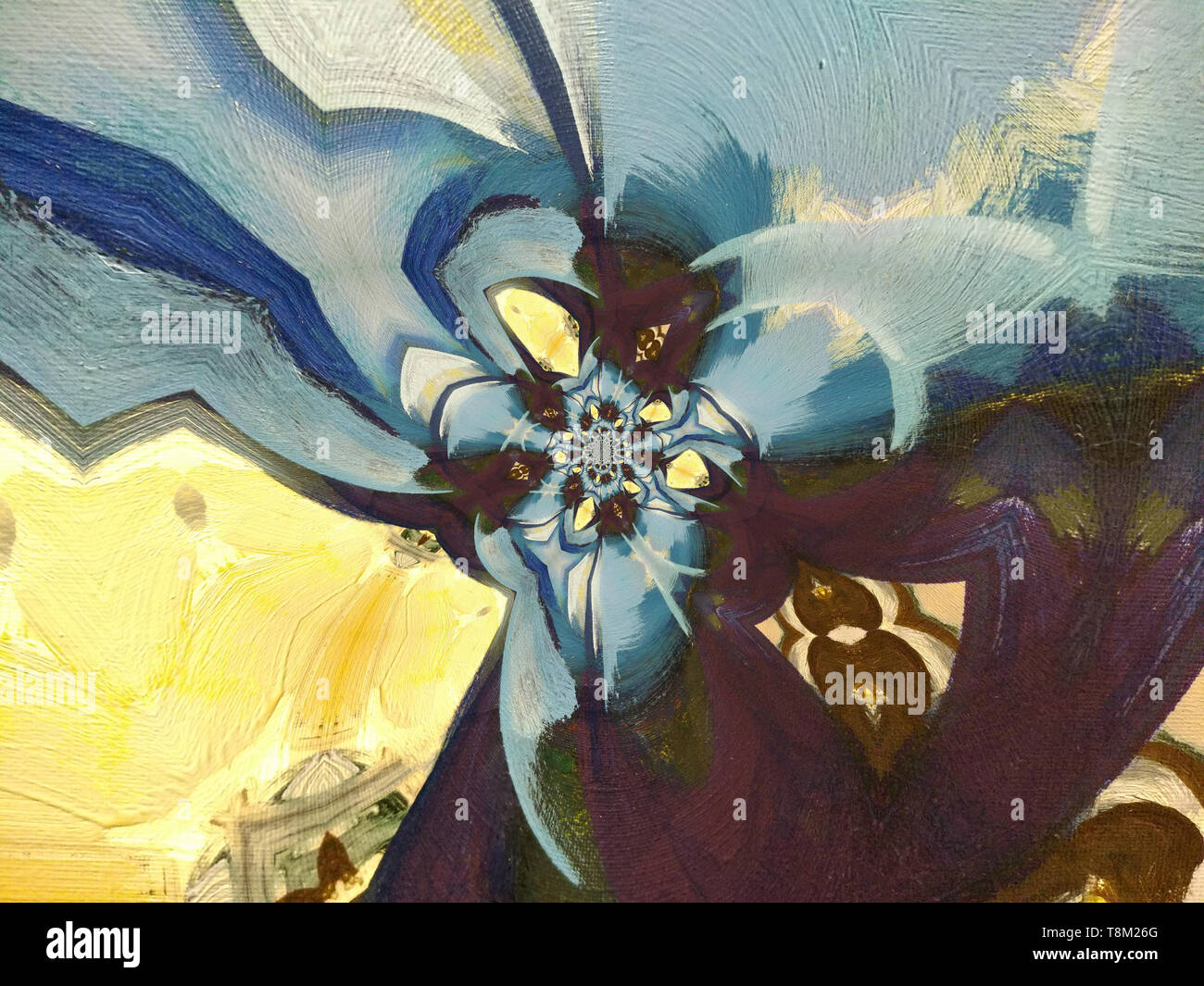 Fantasy style pastel colors pattern background. Watercolor and oil ...