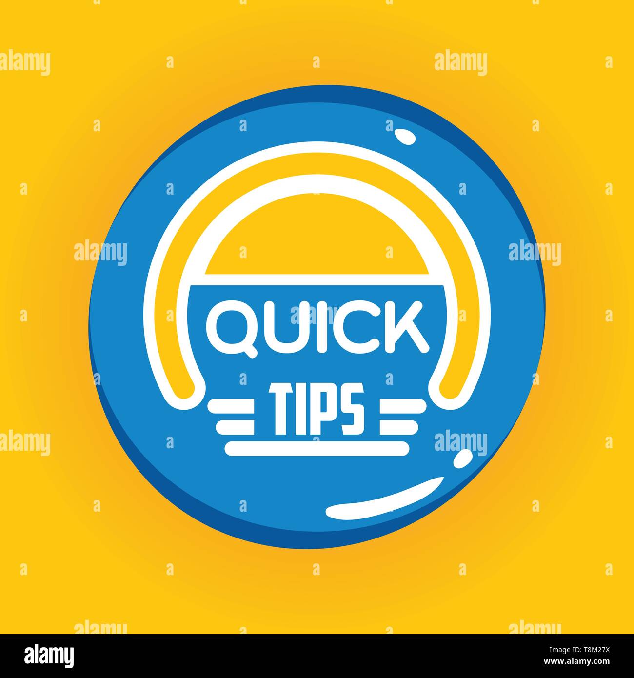 Modern quick tips composition with flat design- Vector illustrator ...
