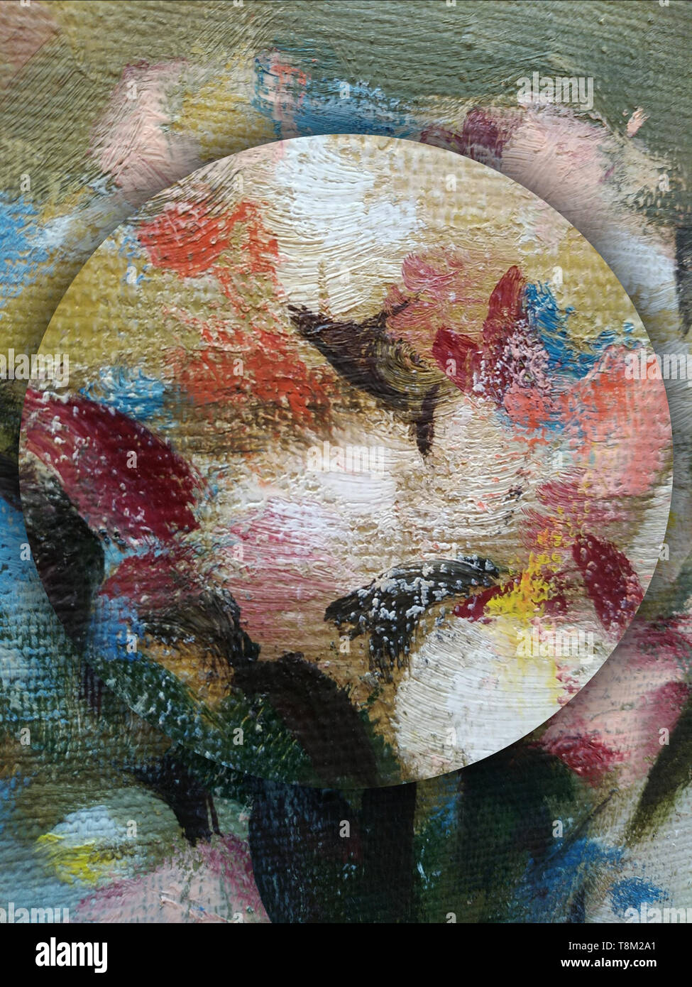 Fantasy style pastel colors pattern background. Watercolor and oil ...