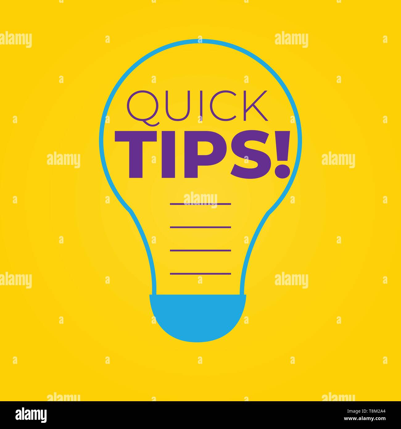 Modern quick tips composition with flat design- Vector illustrator ...