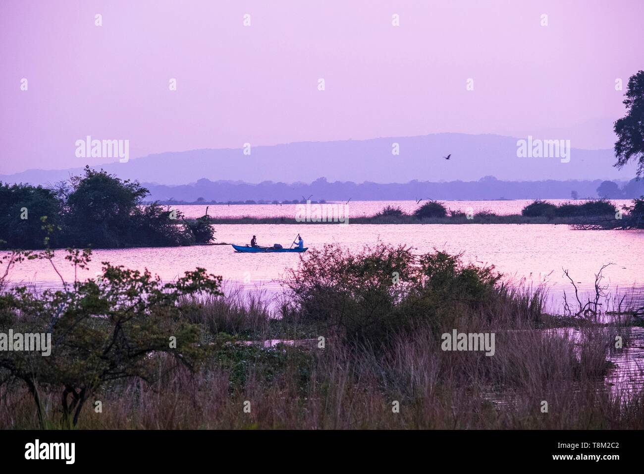 Sri Lanka, North Central Province, Polonnaruwa, sunset over Parakrama ...