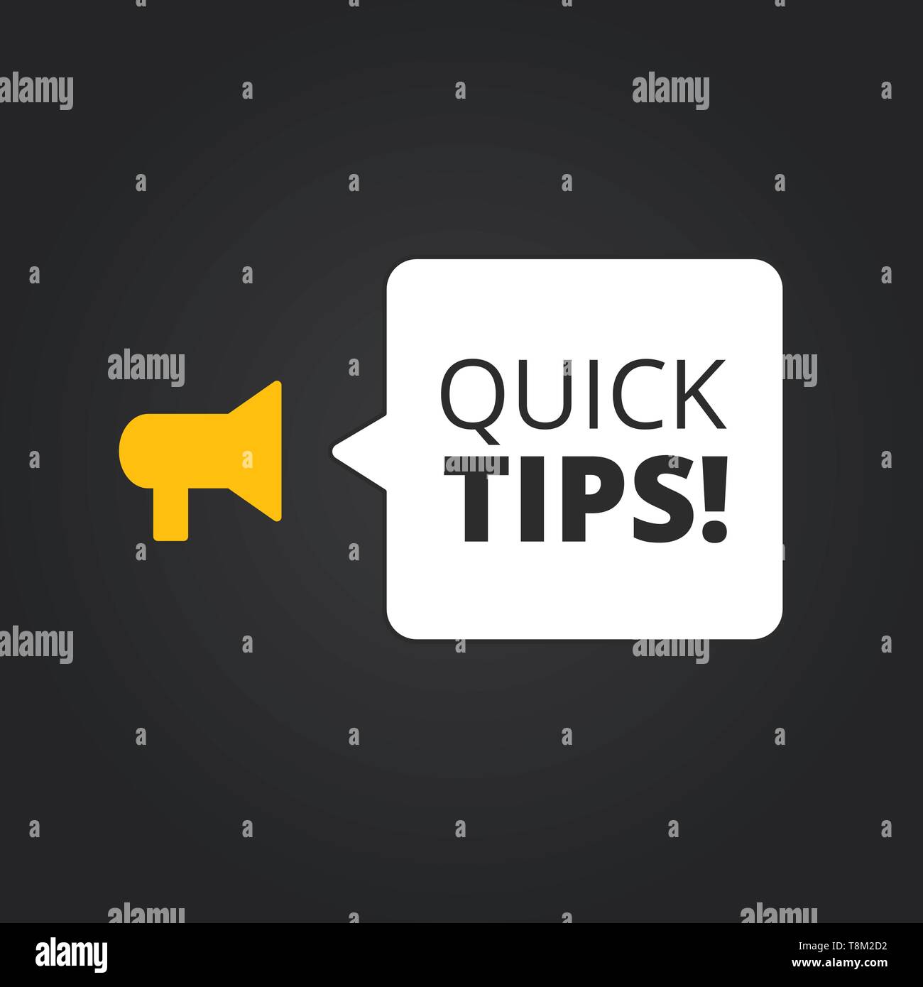 Modern quick tips composition with flat design- Vector illustrator ...