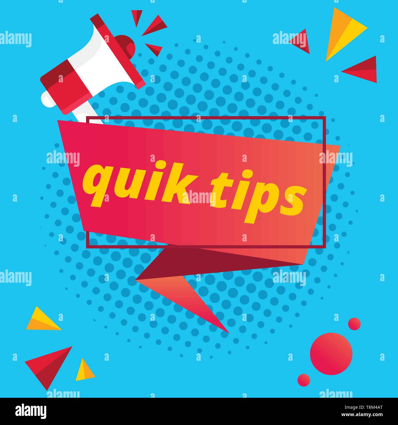 Modern quick tips composition with flat design- Vector illustrator ...