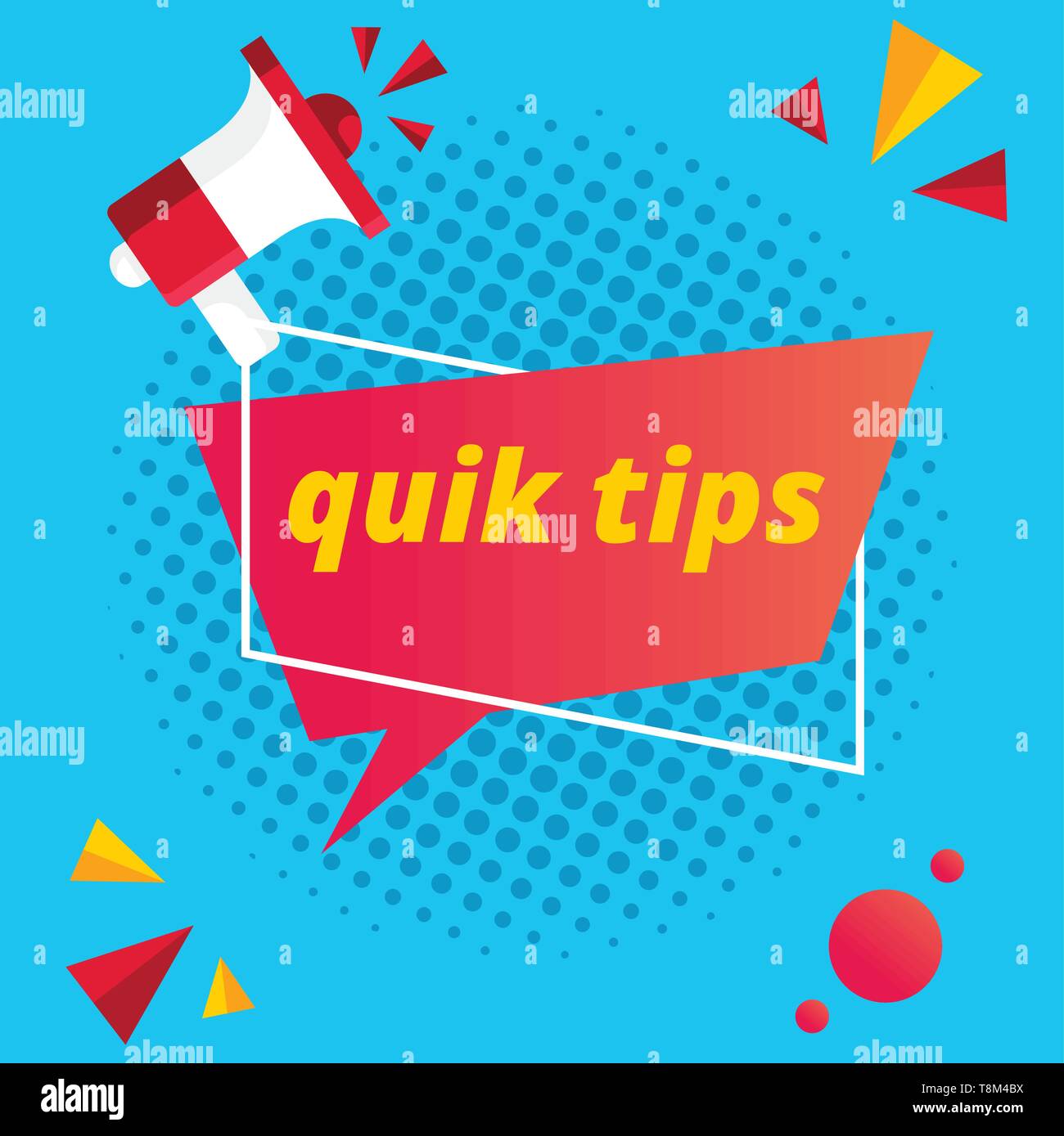 Modern quick tips composition with flat design- Vector illustrator ...
