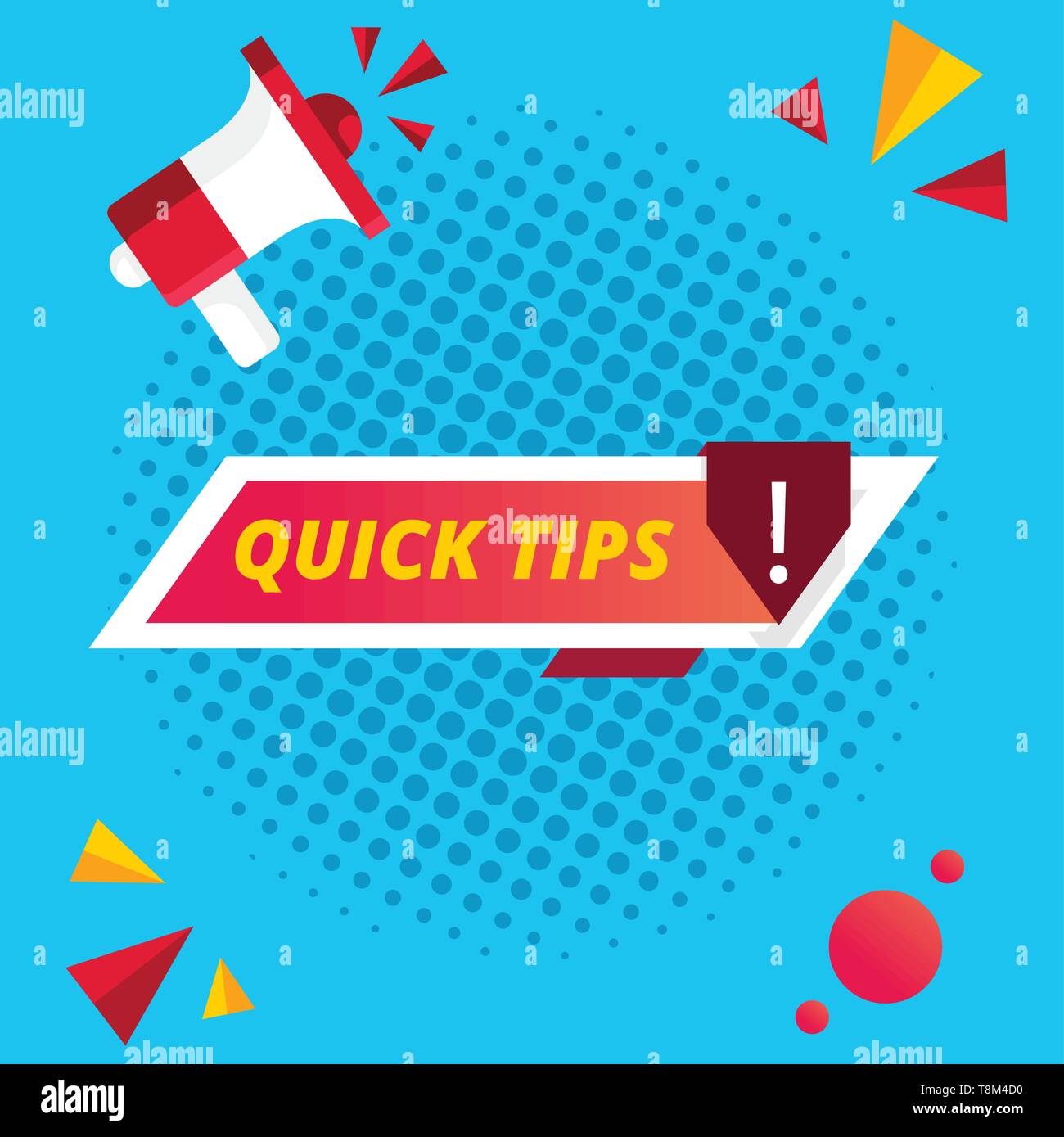 Modern quick tips composition with flat design- Vector illustrator Stock Vector Image & Art - Alamy