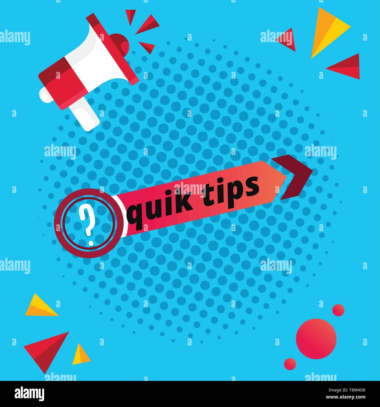 Modern quick tips composition with flat design- Vector illustrator Stock Vector Image & Art - Alamy