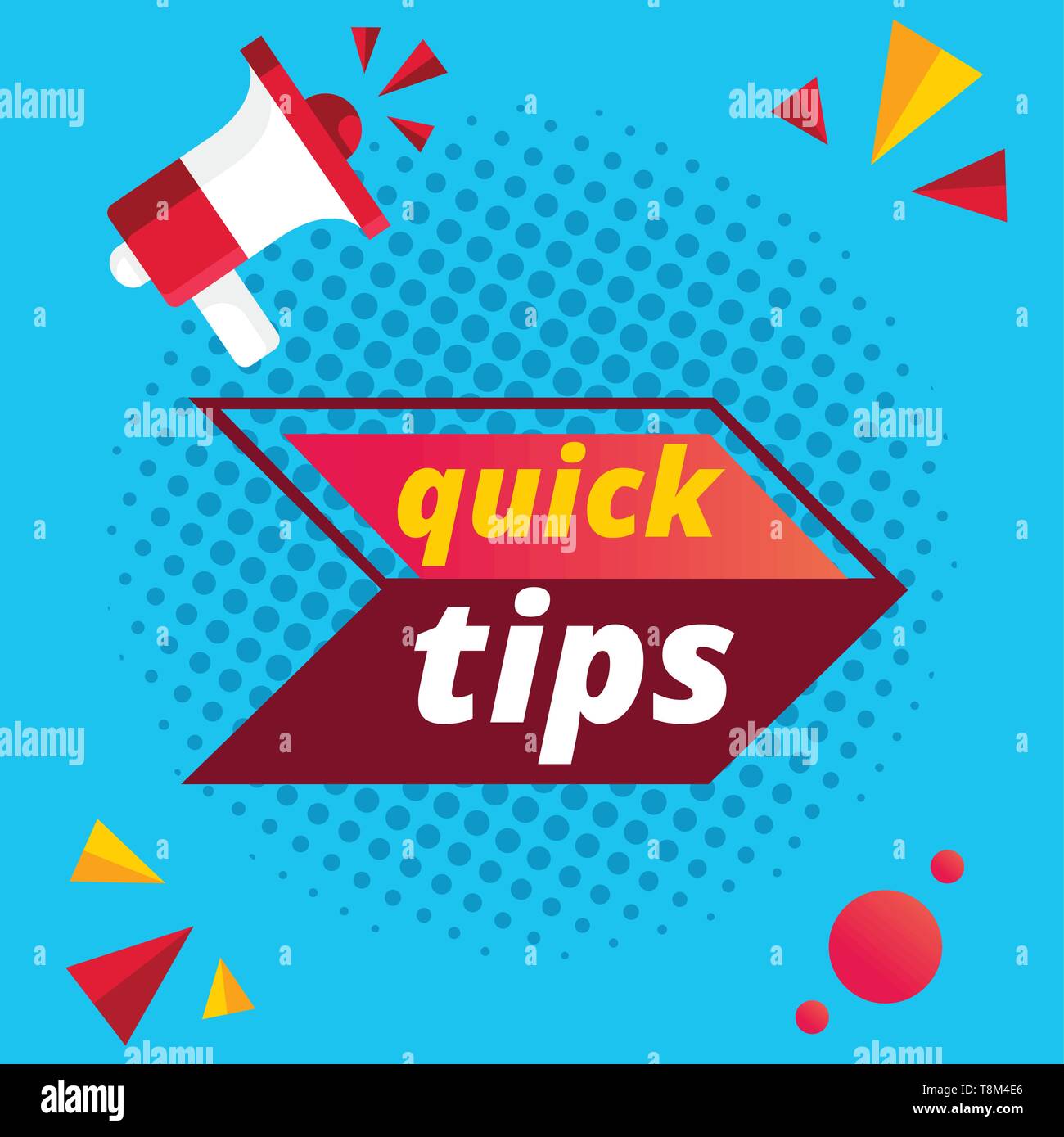 Modern quick tips composition with flat design- Vector illustrator ...