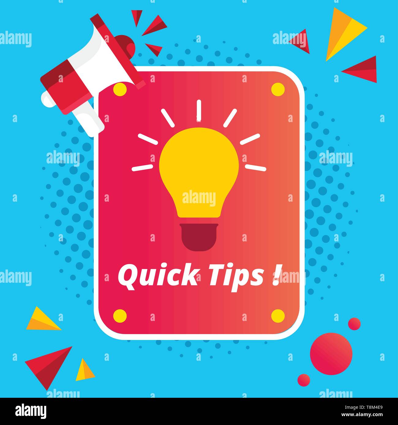 Modern quick tips composition with flat design- Vector illustrator Stock Vector Image & Art - Alamy