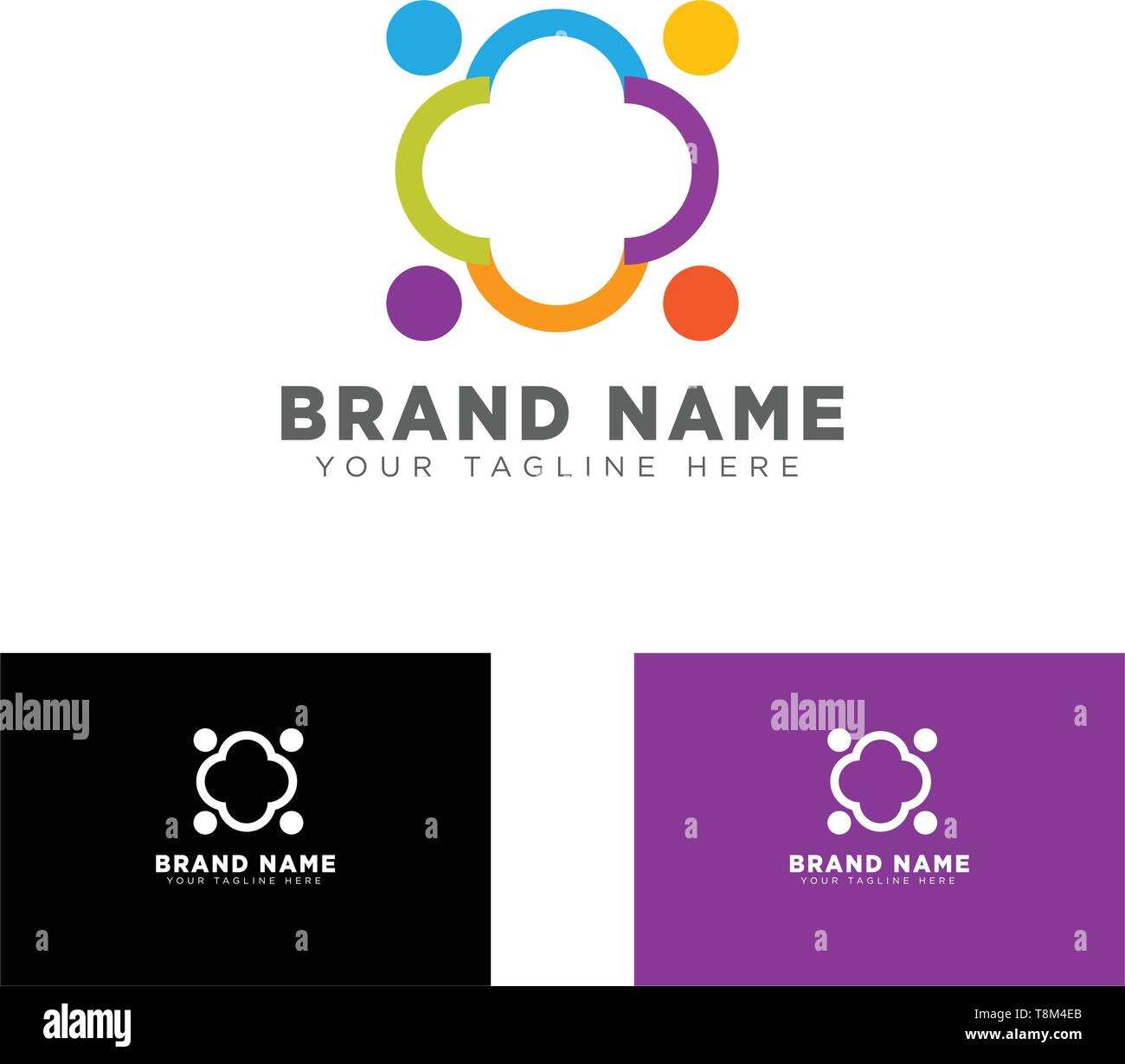 community group logo design template vector illustration icon element ...