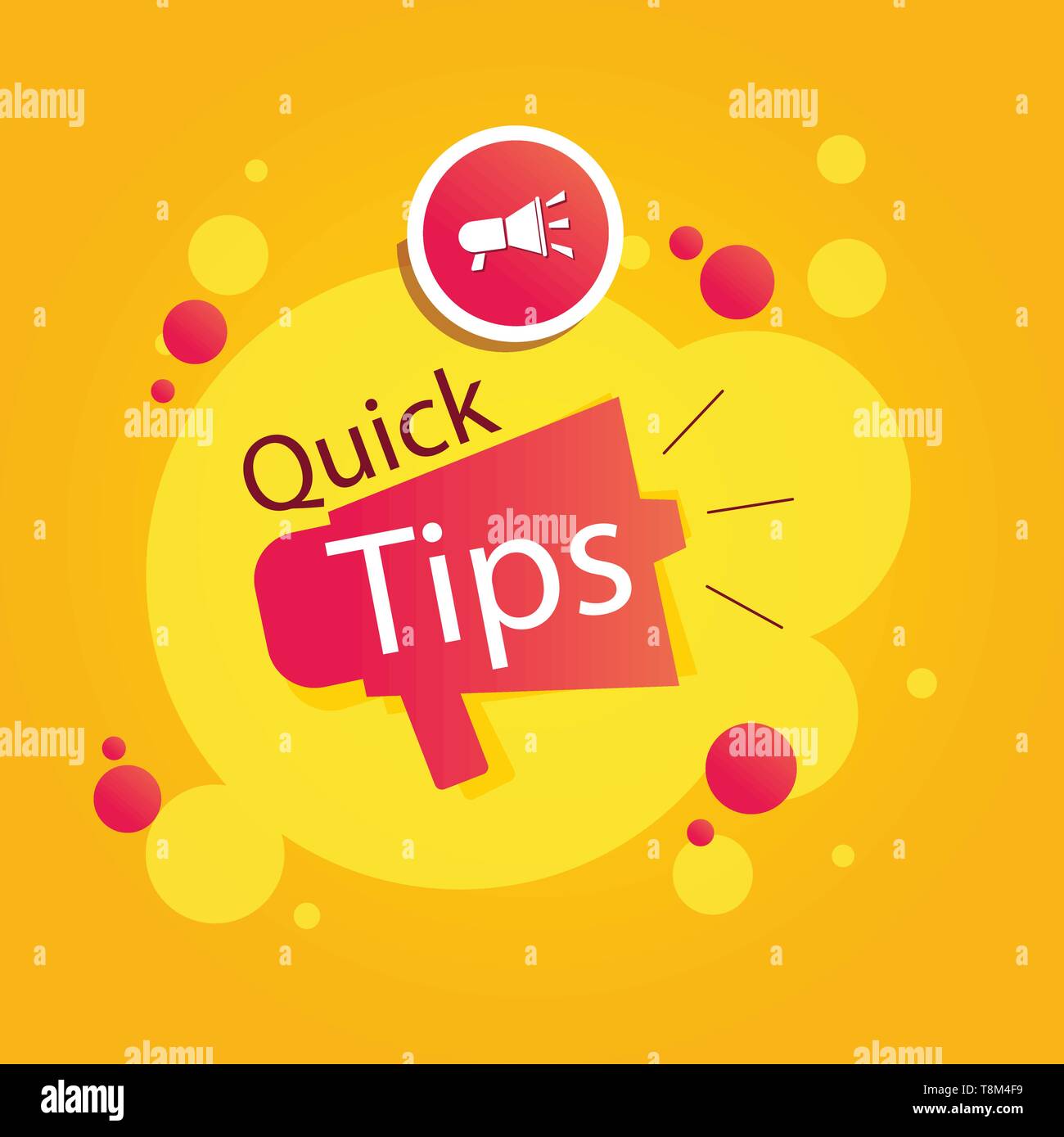 Modern quick tips composition with flat design- Vector illustrator ...