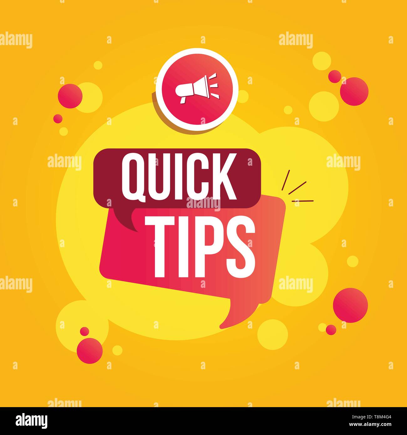 Modern quick tips composition with flat design- Vector illustrator ...