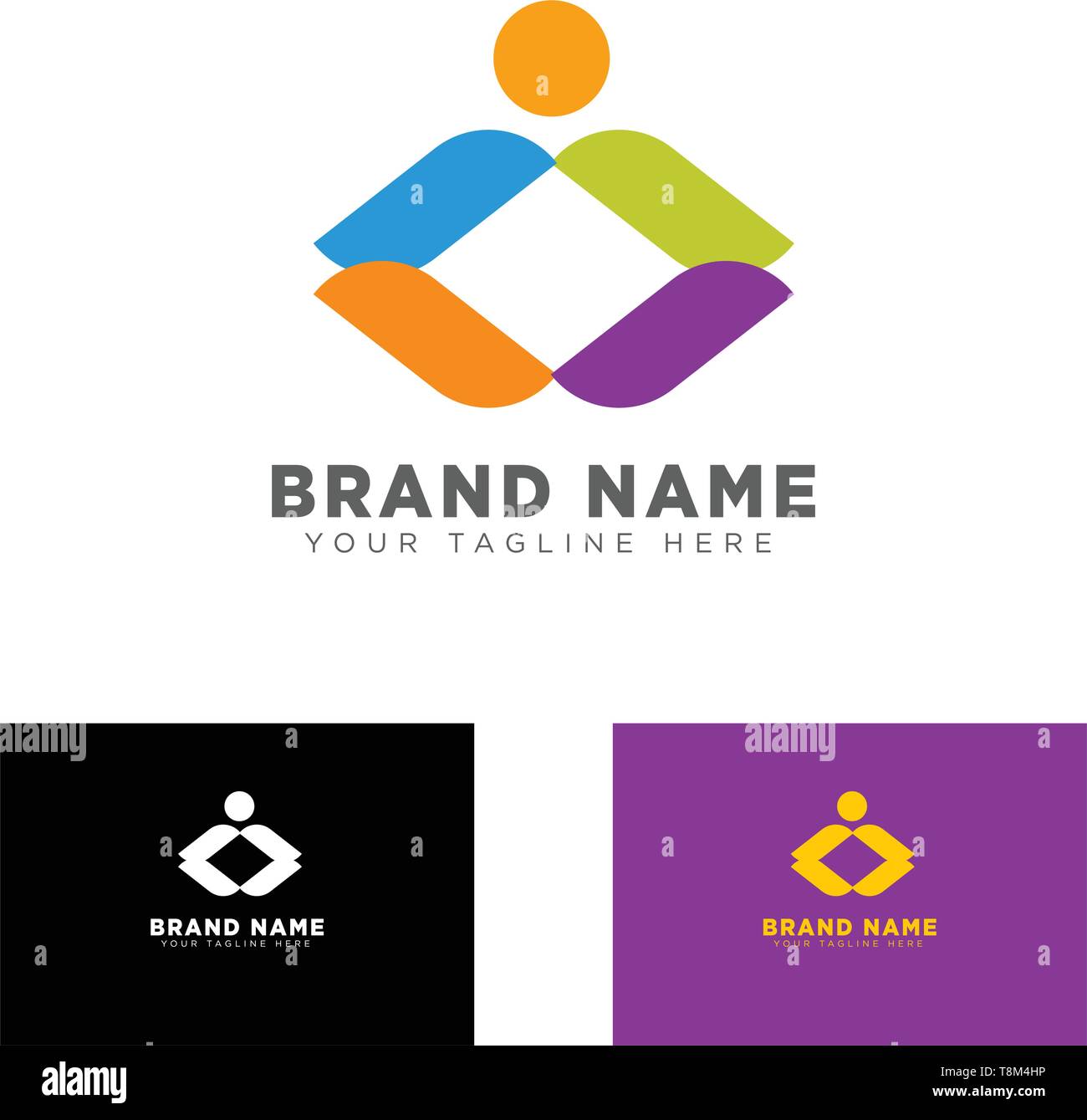community group logo design template vector illustration icon element ...