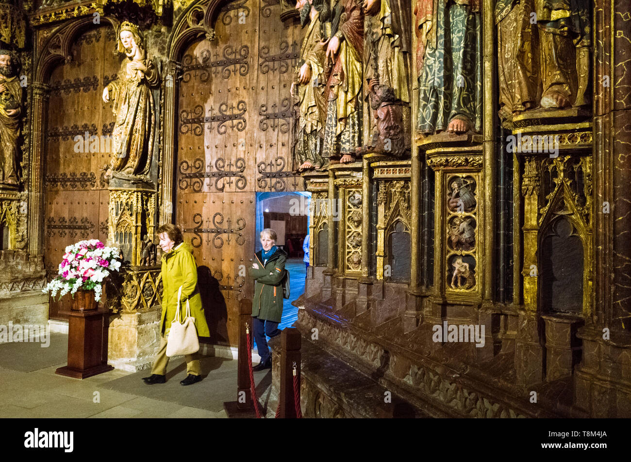 Laguardia, Álava province, Basque Country, Spain : Two women walk ...