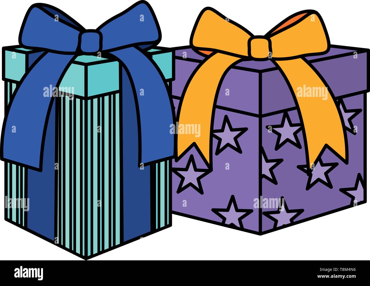 party gifts boxes presents vector illustration design Stock Vector ...
