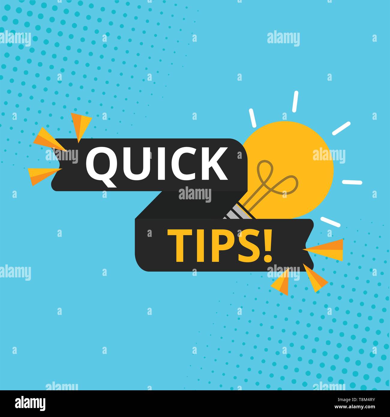 Modern quick tips composition with flat design- Vector illustrator ...