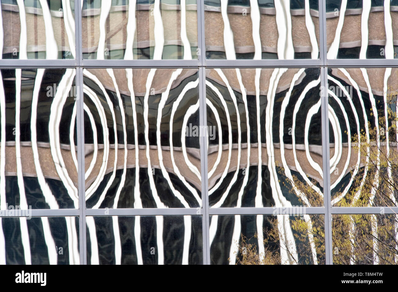 Distorted Window Reflection Stock Photo - Alamy