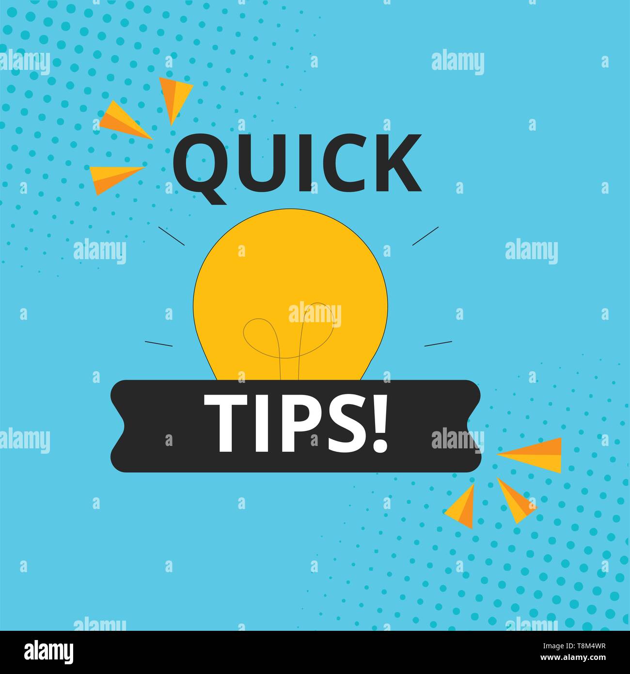Modern quick tips composition with flat design- Vector illustrator Stock Vector Image & Art - Alamy