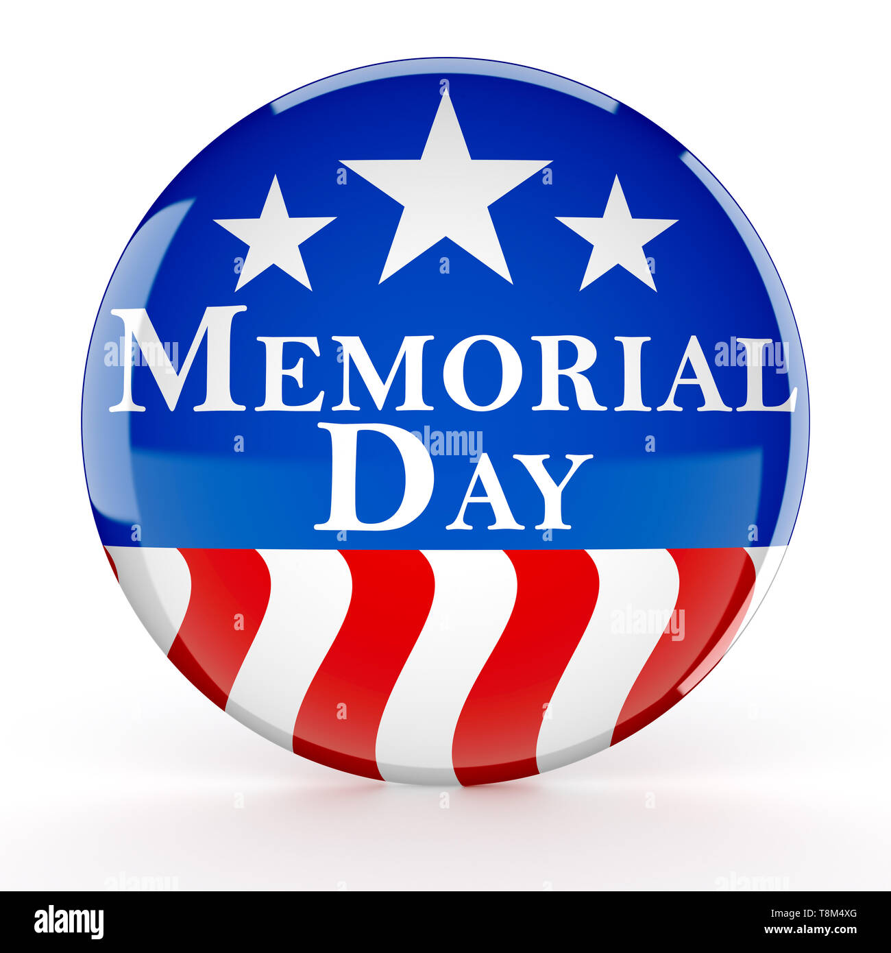 Memorial day button Stock Photo - Alamy
