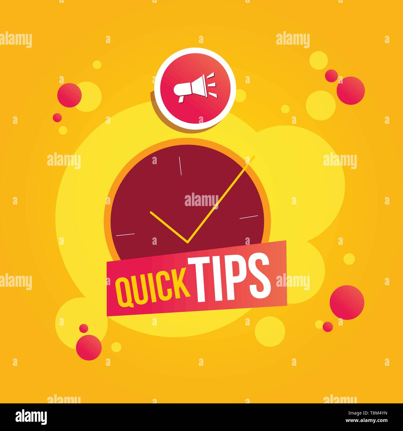 Modern quick tips composition with flat design- Vector illustrator ...