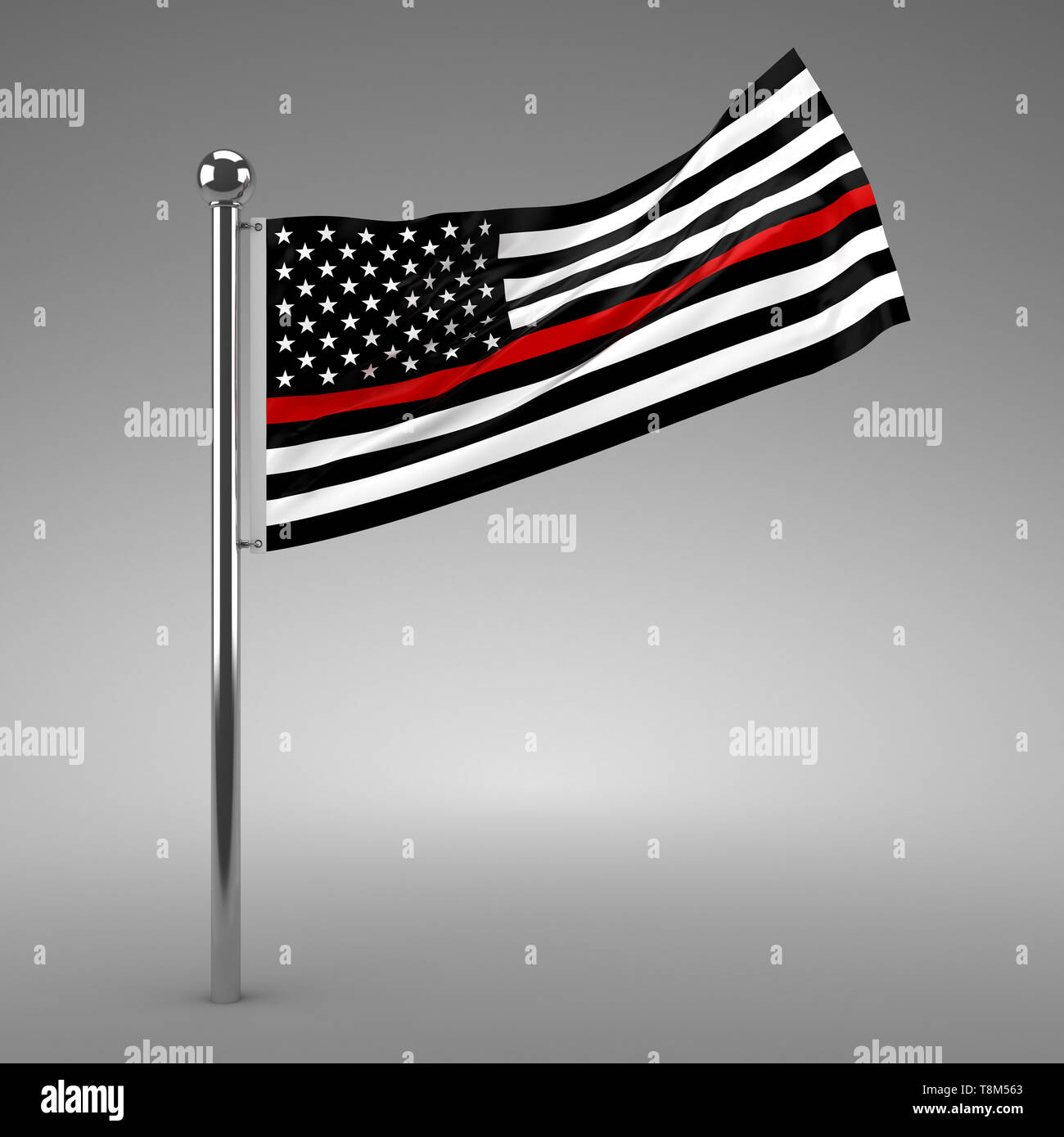 American firefighter support flag hi-res stock photography and images ...