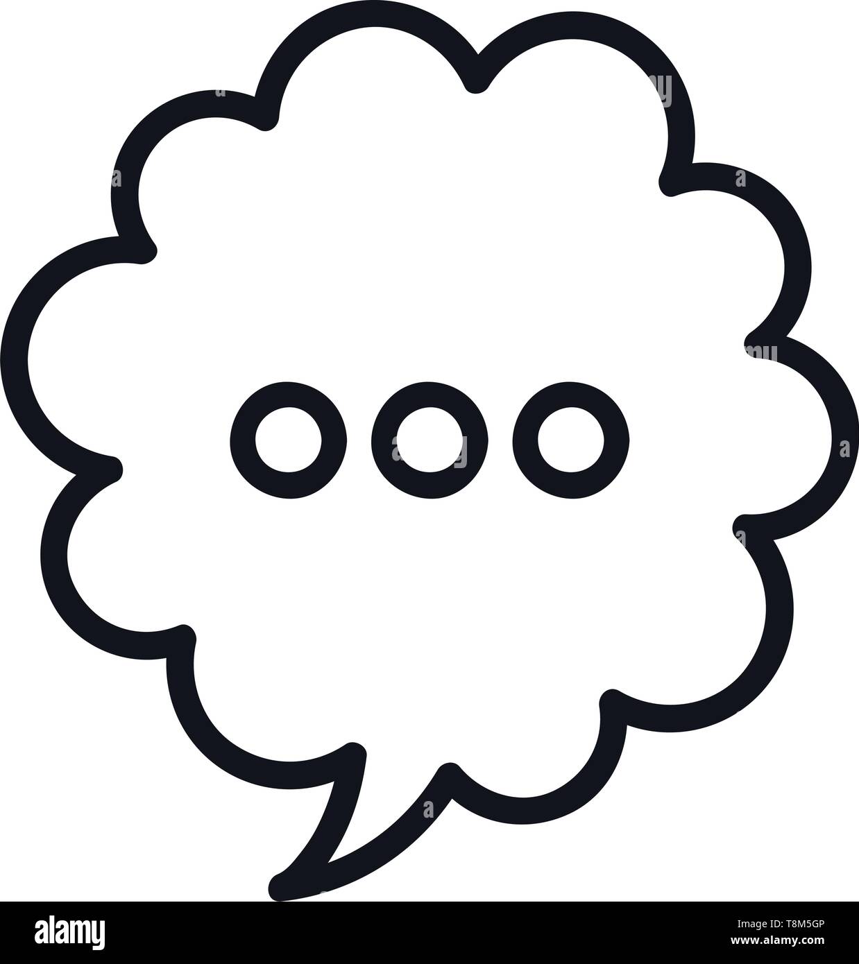speech bubble message monochrome icon vector illustration design Stock ...