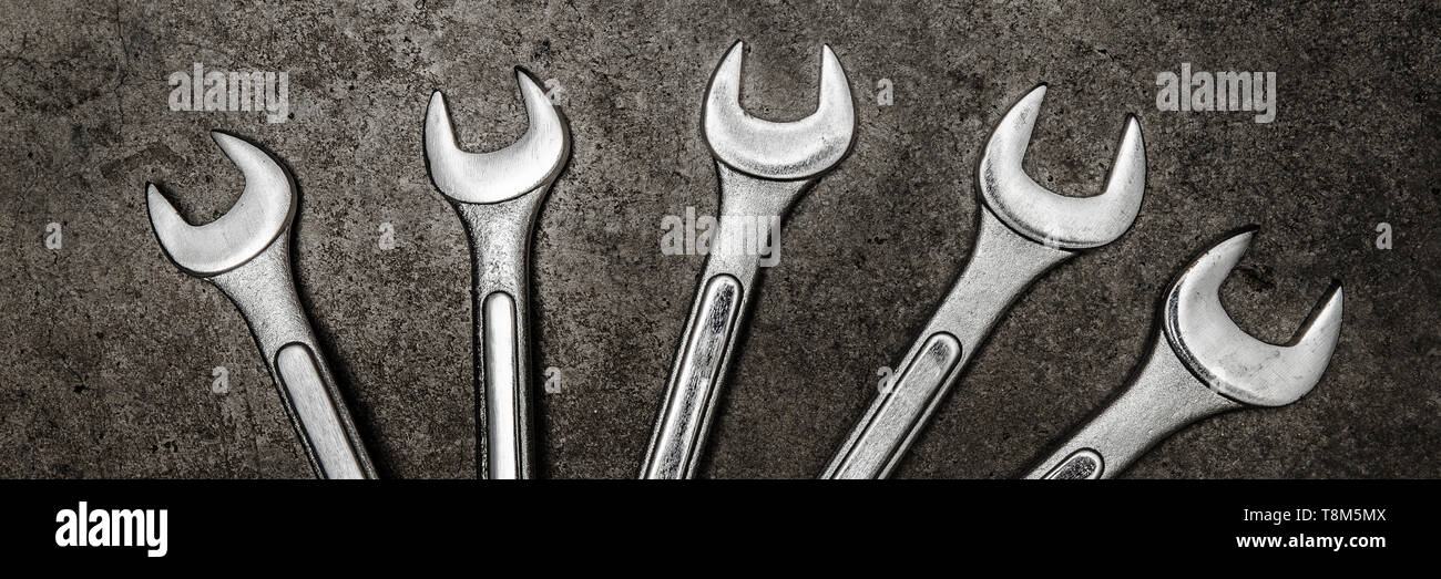 Open ended wrench set hi-res stock photography and images - Alamy