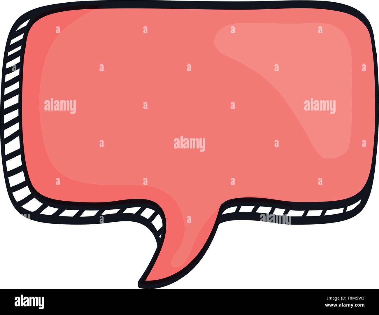 speech bubble message with relief drawing vector illustration design ...
