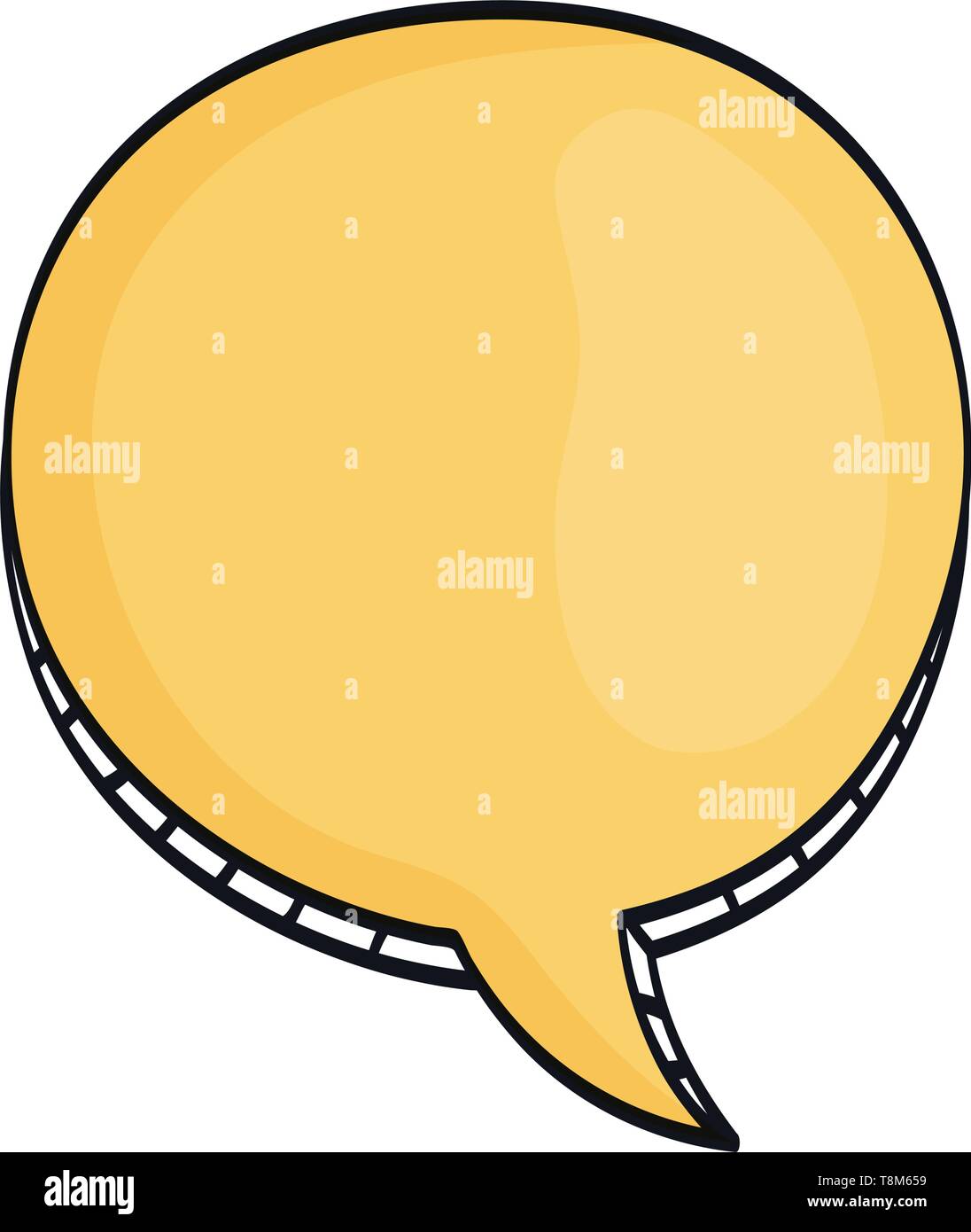 speech bubble message with relief drawing vector illustration design ...