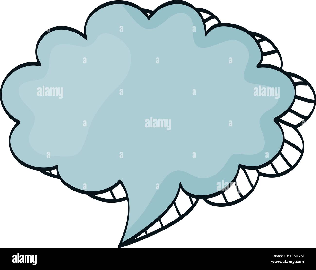 speech bubble message with relief drawing vector illustration design ...