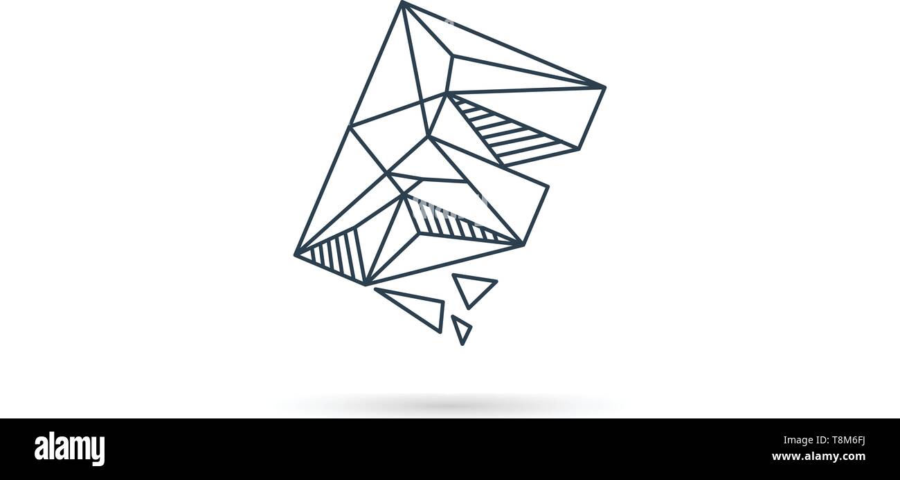 gemstone letter f logo design icon template vector element isolated ...