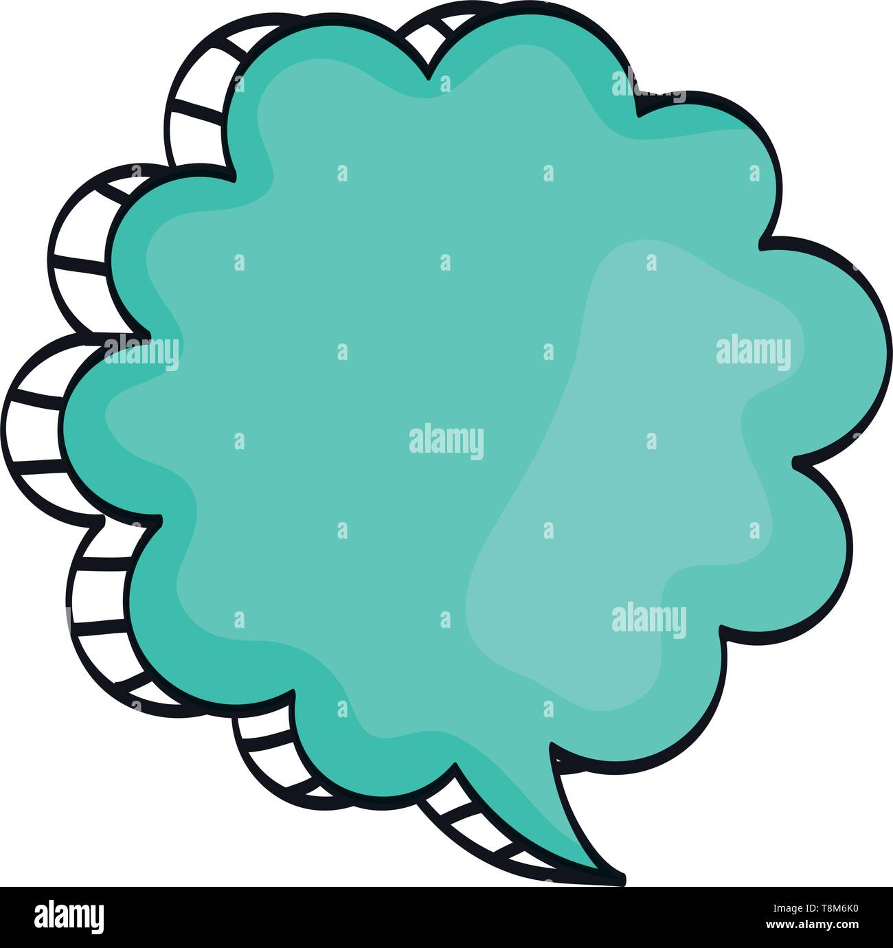 speech bubble message with relief drawing vector illustration design ...