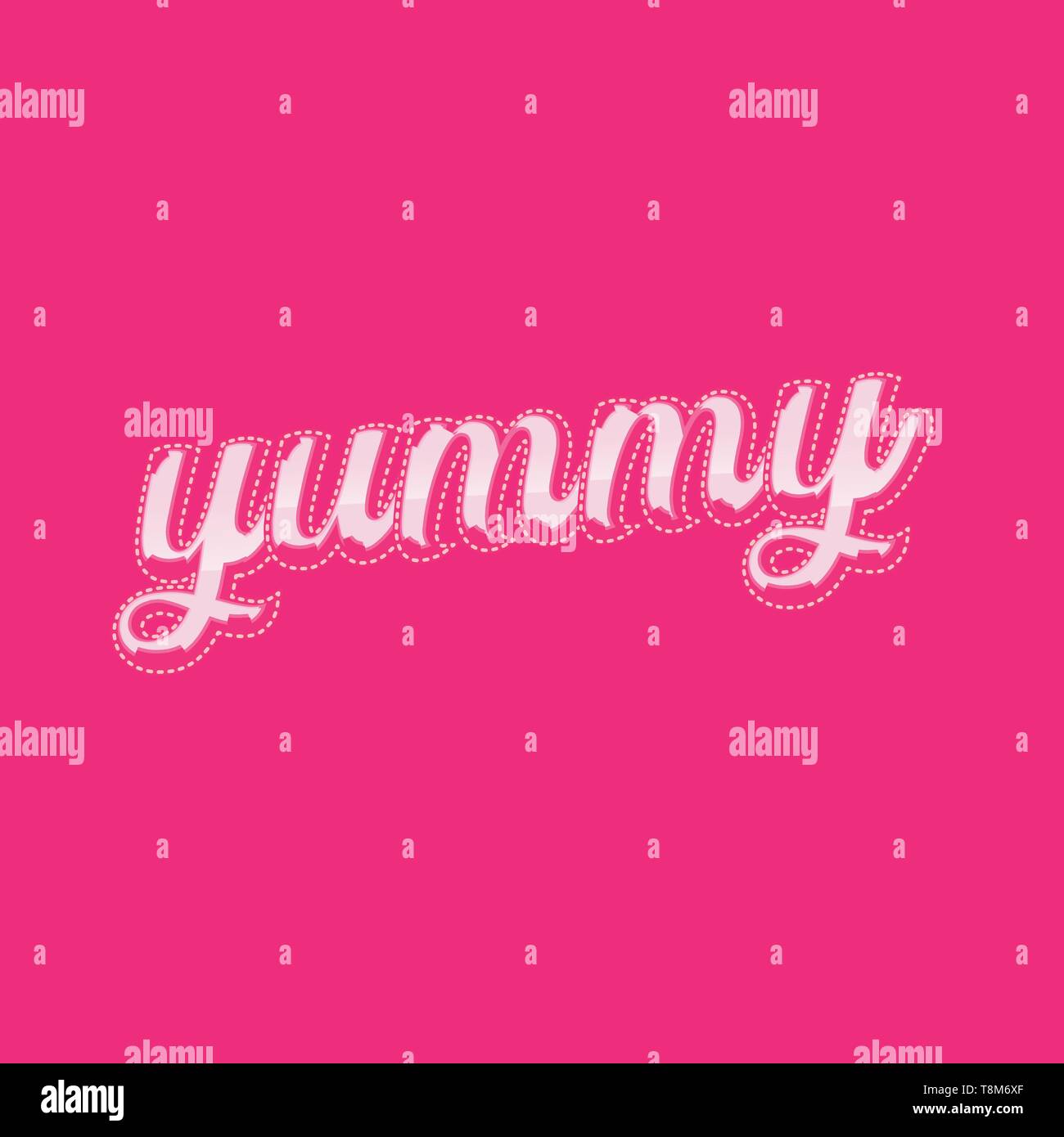 Yum. Yummy word. Vector lettering Stock Vector Image & Art - Alamy