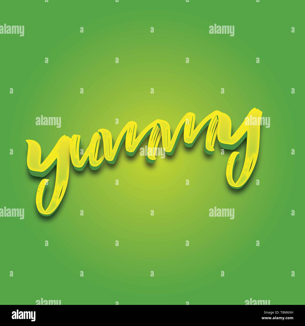 Yum. Yummy word. Vector lettering Stock Vector Image & Art - Alamy