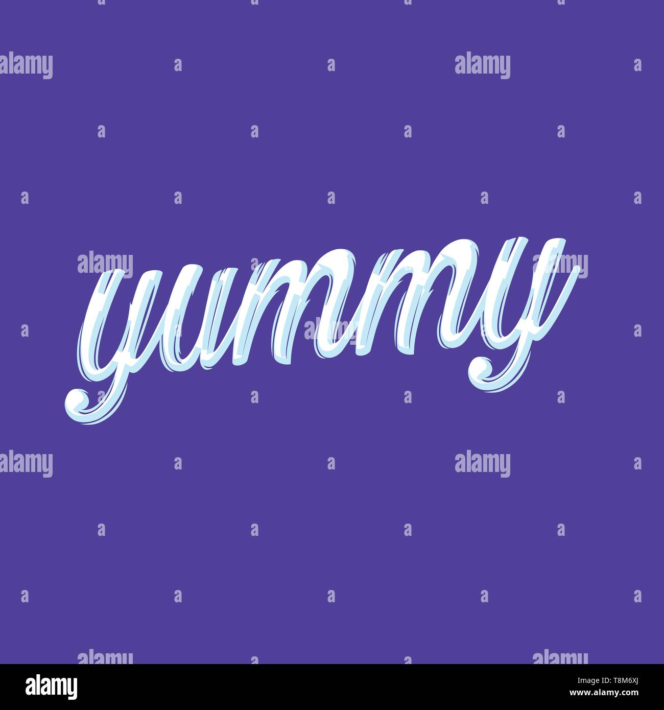 Yum. Yummy word. Vector lettering Stock Vector Image & Art - Alamy