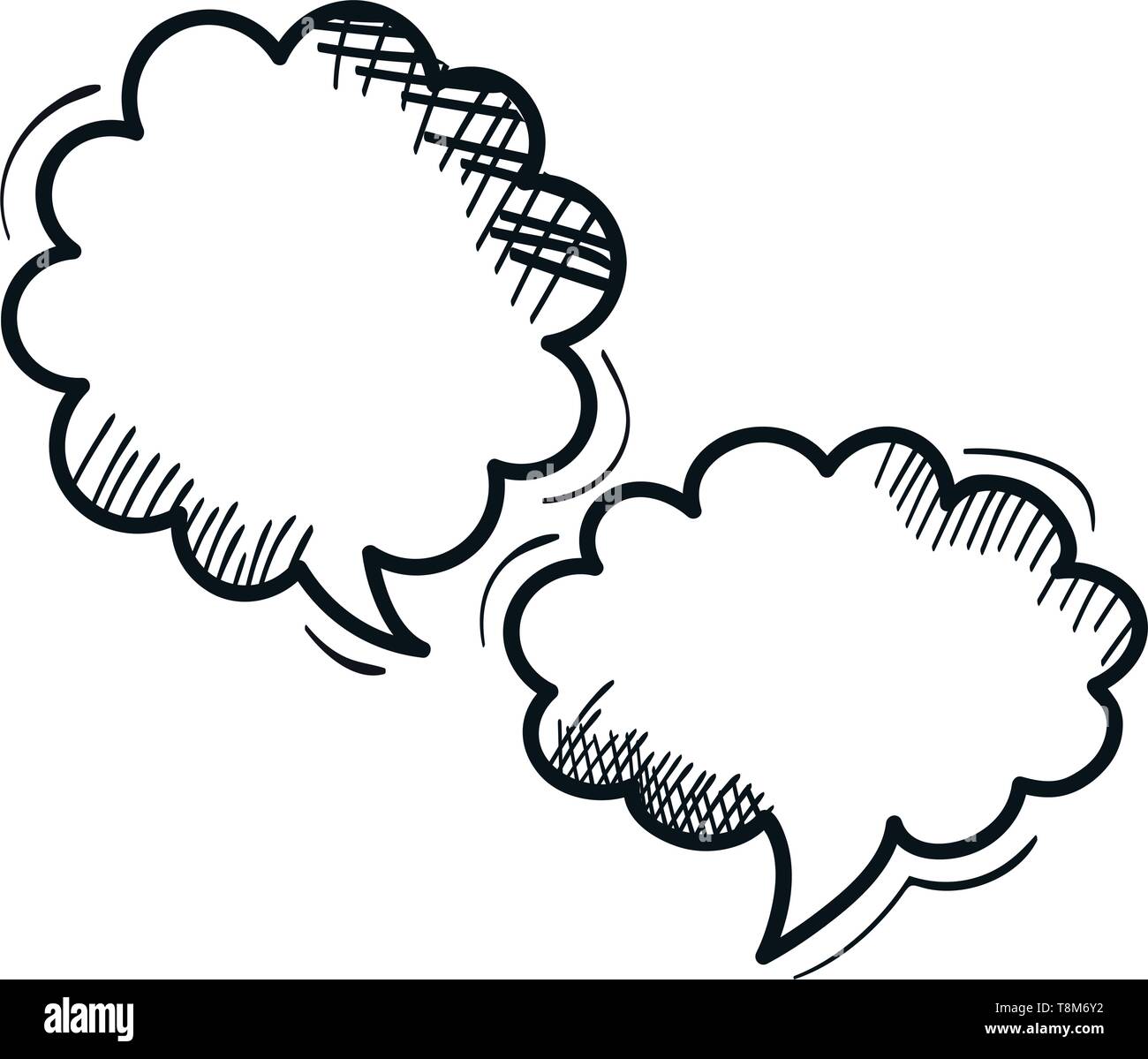 speech bubbles messages drawing vector illustration design Stock Vector ...