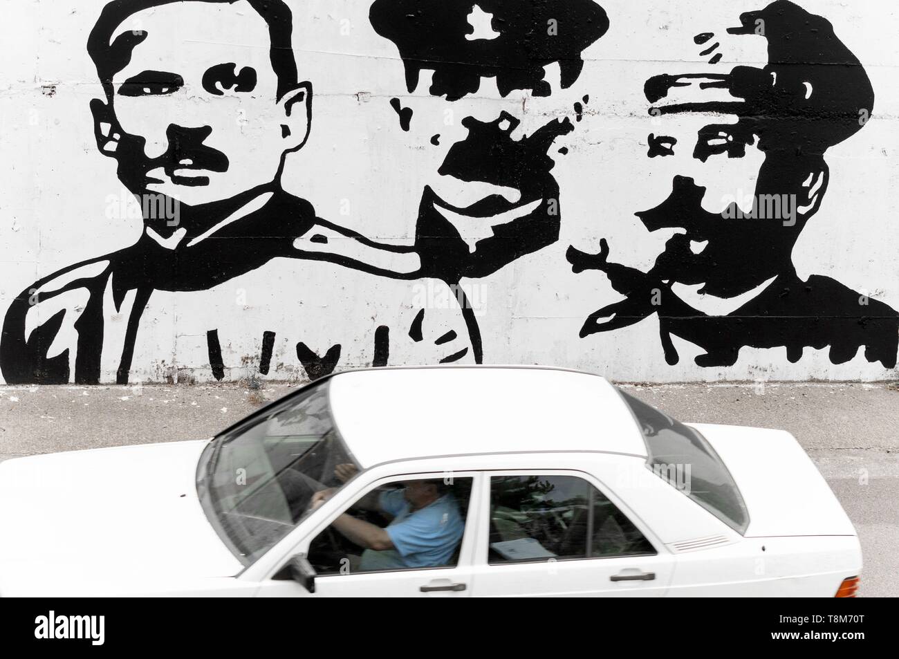 Montenegro, Cetinje city, old capital of country, serbian nationalism ...