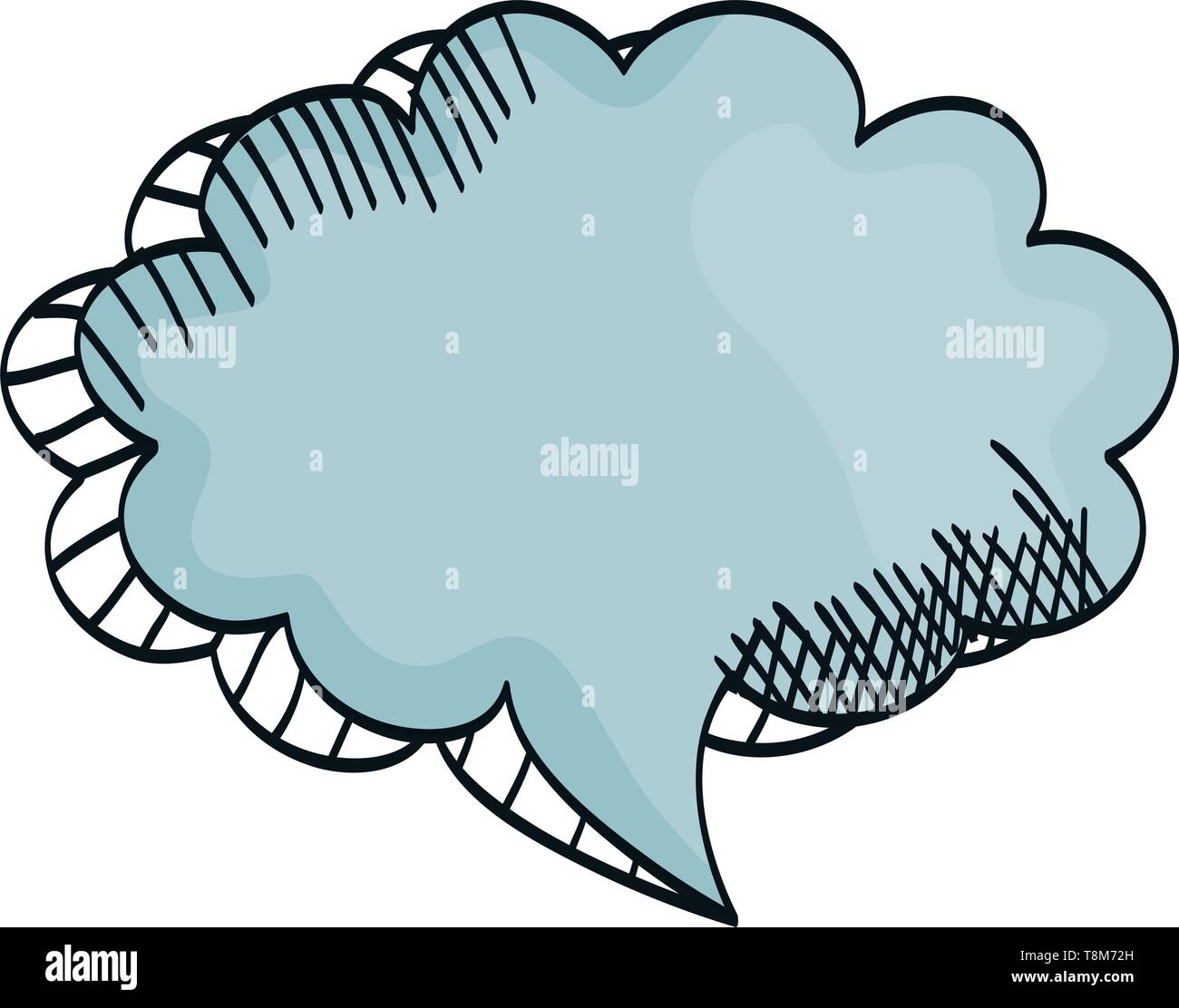 speech bubble message with relief drawing vector illustration design ...