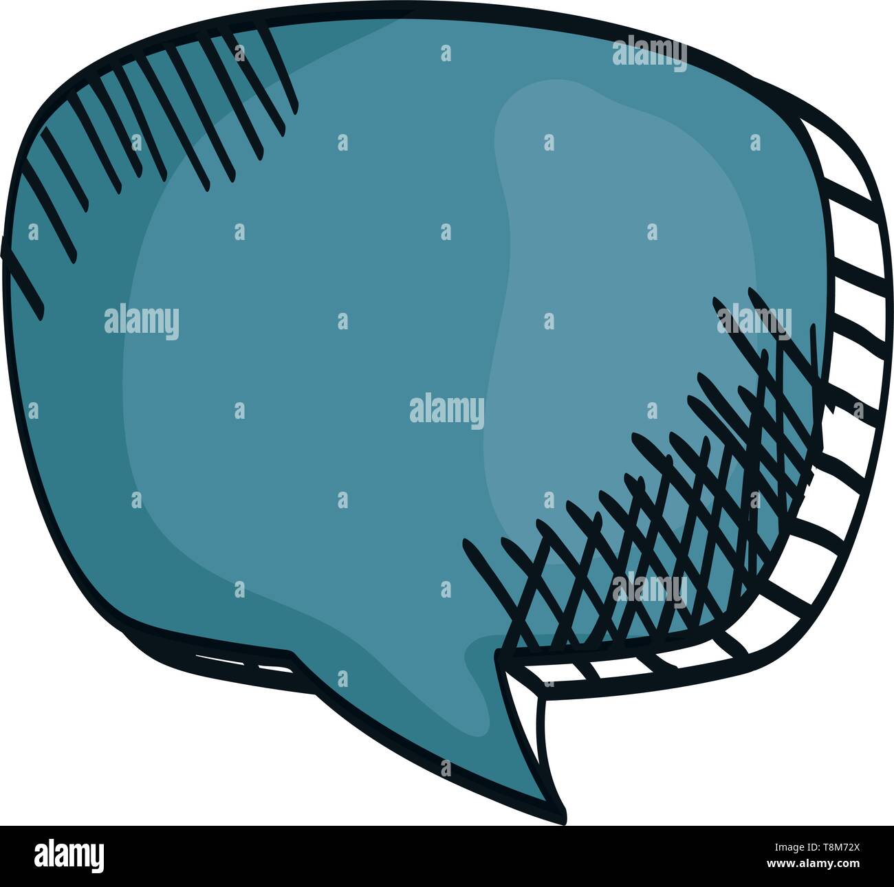 speech bubble message with relief drawing vector illustration design ...