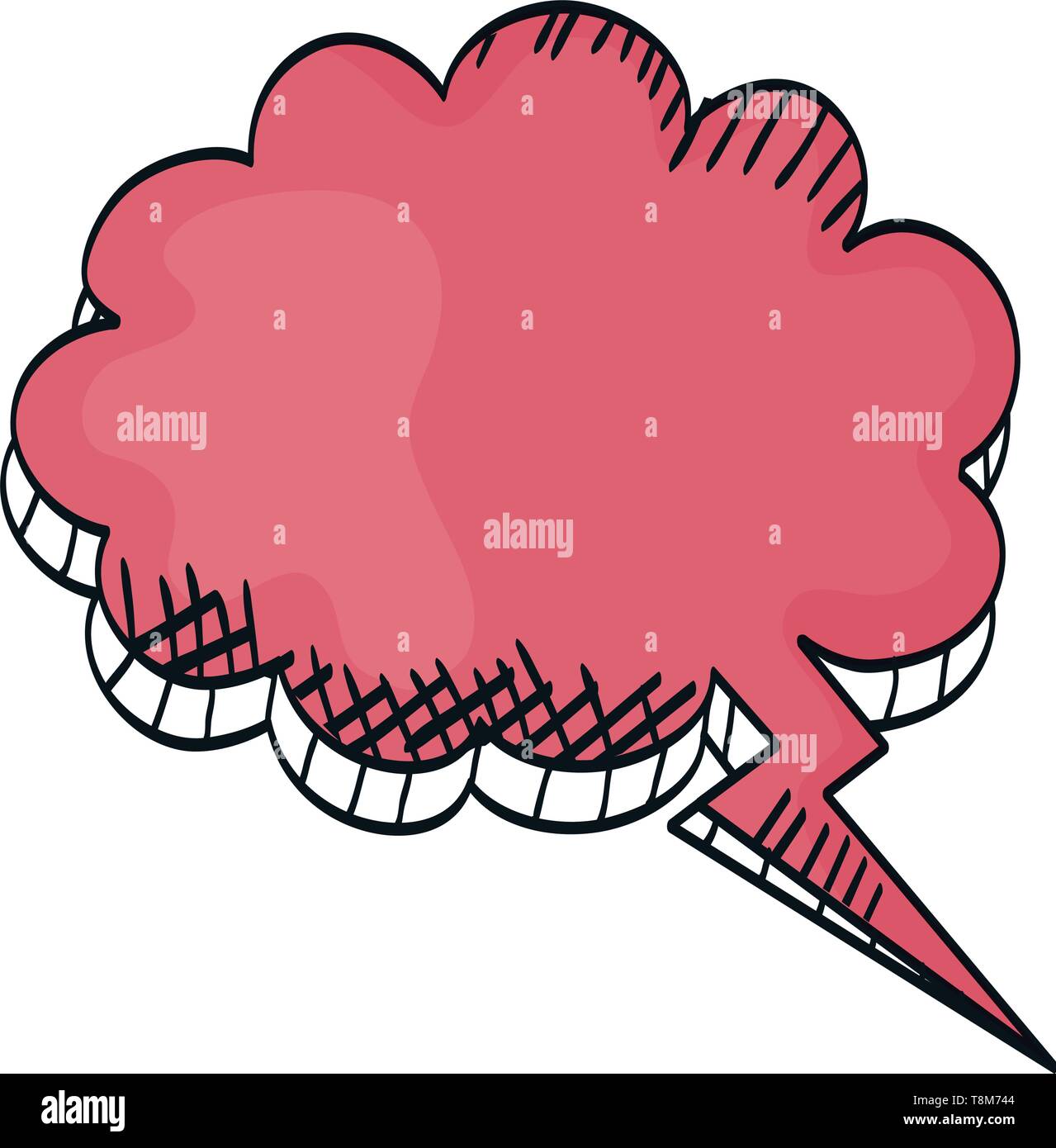 speech bubble message with relief drawing vector illustration design ...
