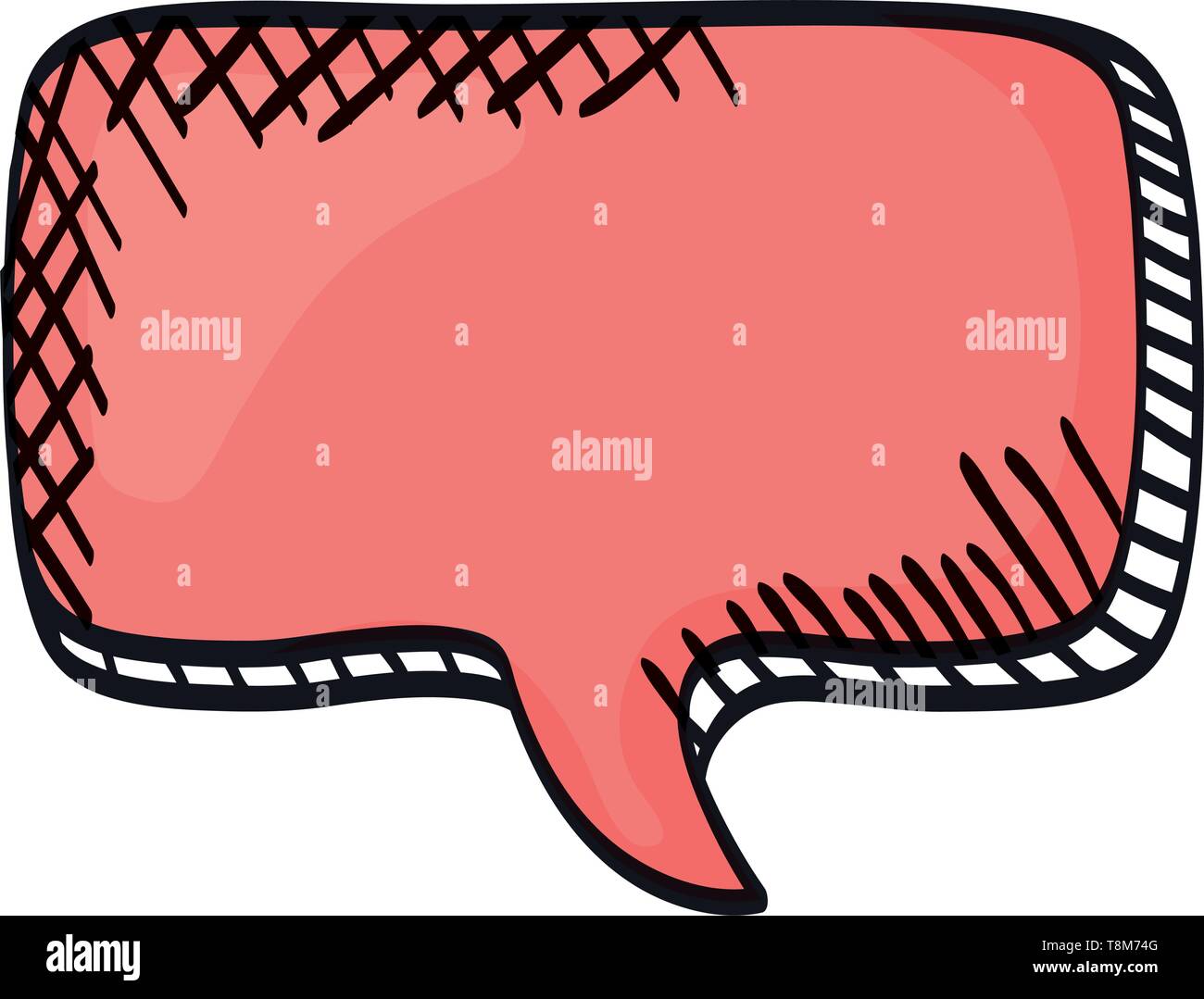 speech bubble message with relief drawing vector illustration design ...