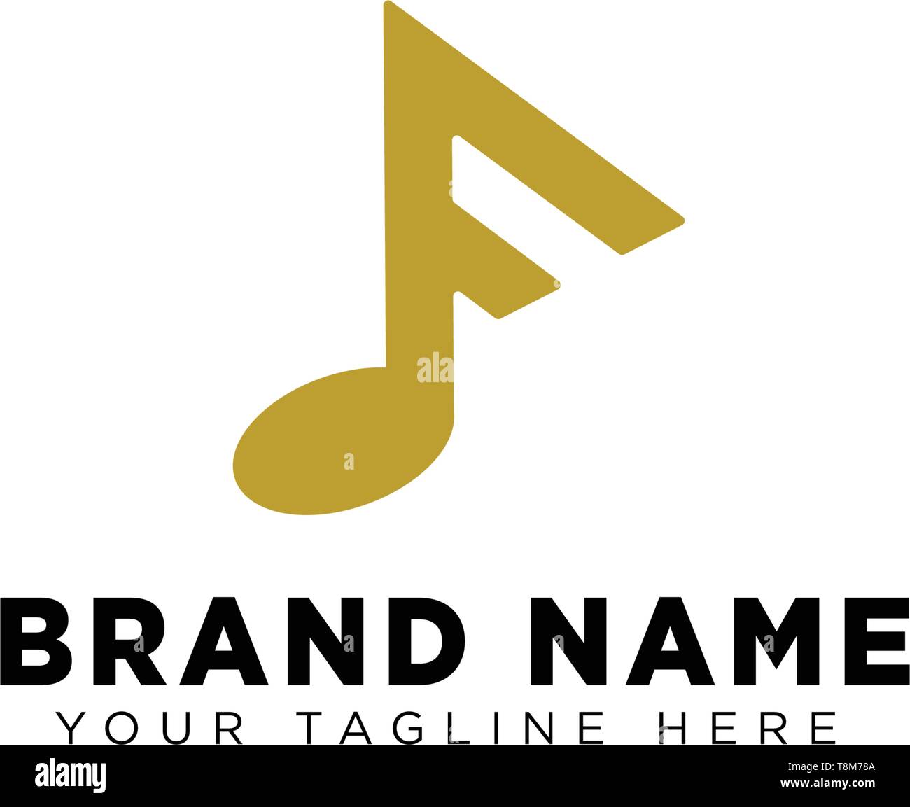 F music initial logo template vector illustration icon element Stock ...